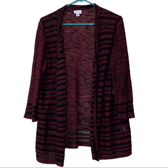 Kim Rogers | Sweaters | Kim Rogers Plus Size X Black Berry Striped ...